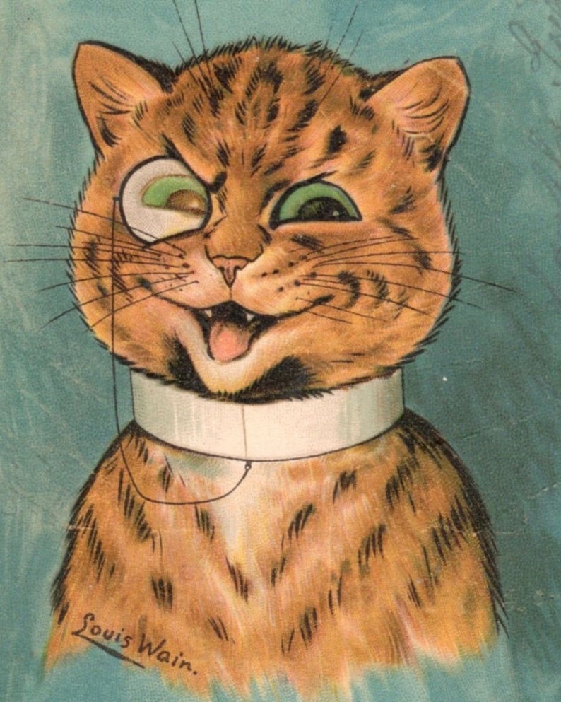 Louis Wain 8X10 Photo Picture Image British Artist Comic Kittens Feline ...