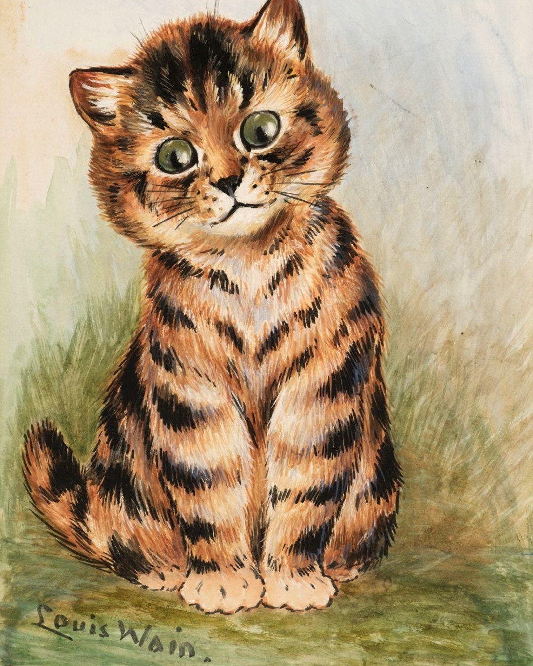 Louis Wain 8X10 Photo Picture Image British Artist Comic Kittens Feline ...