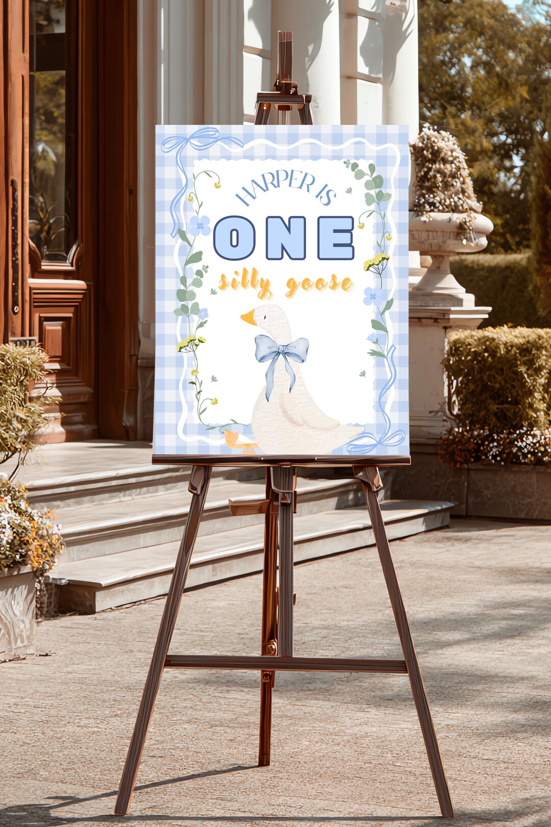 One Silly Goose Birthday Sign - Etsy