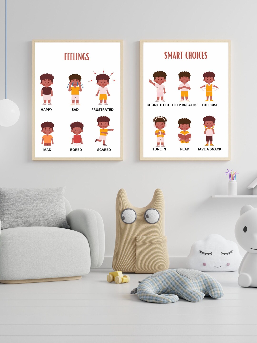 Children’s Feelings & Smart Choices Chart for Self-regulation - Etsy