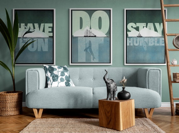 3x HUGE Motivational Wall Décor Bundle by Thrivilion Wall | Etsy