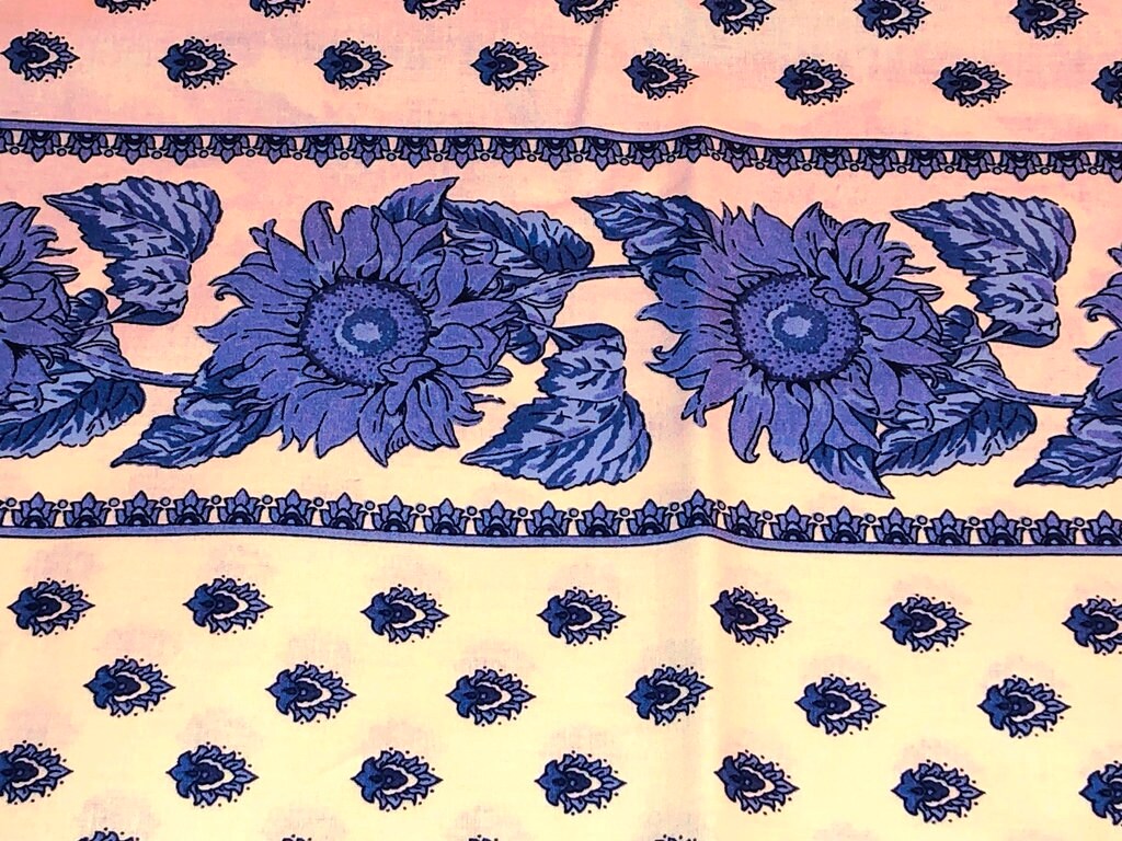 Authentic Provencal French Fabric_sunflowers & Olives Design_never Used ...
