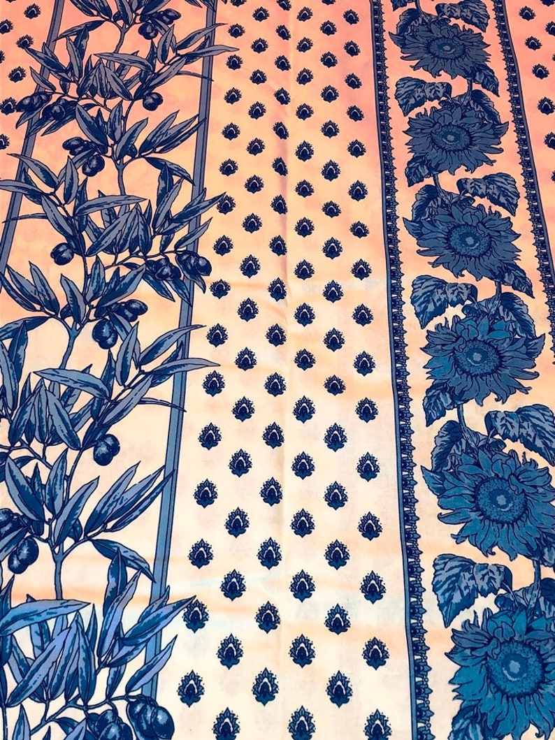 Authentic Provencal French Fabric_sunflowers & Olives Design_never Used ...