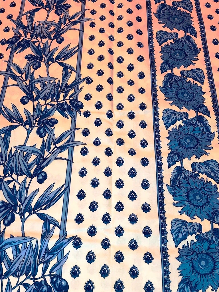 Authentic Provencal French Fabric_sunflowers & Olives Design_never Used ...