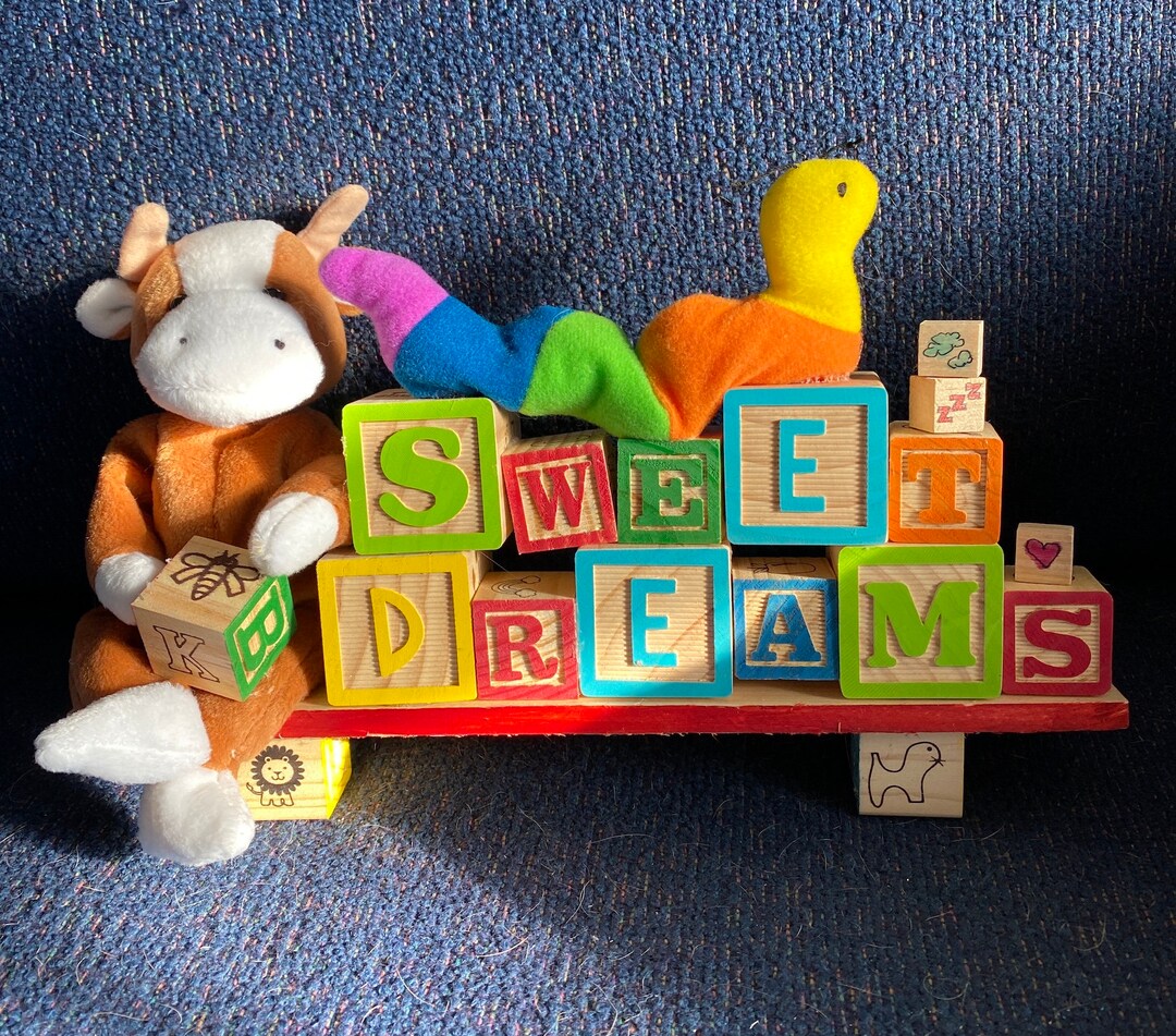 Sweet Dreams Ty Beanie Babies Display, Vintage ABC Blocks - Etsy