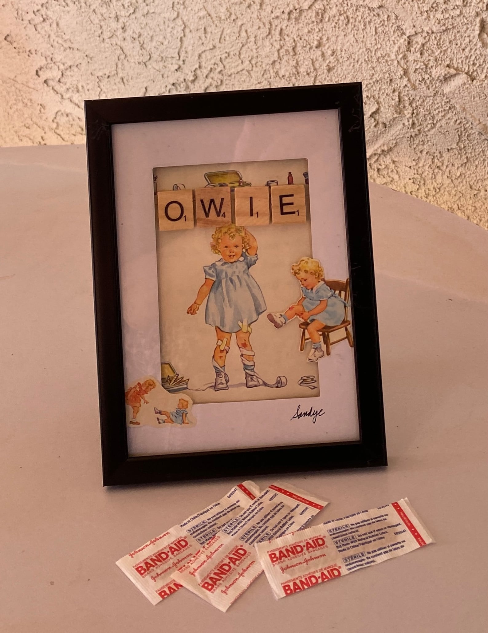 Owie! Sally Has BOO Boos... One-of-a-kind, Framed 3-D Vintage Art ...