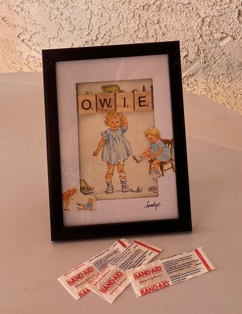 Owie! Sally Has BOO Boos... One-of-a-kind, Framed 3-D Vintage Art ...