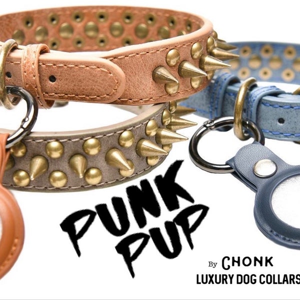 Leather Punk Dog Collar - Etsy