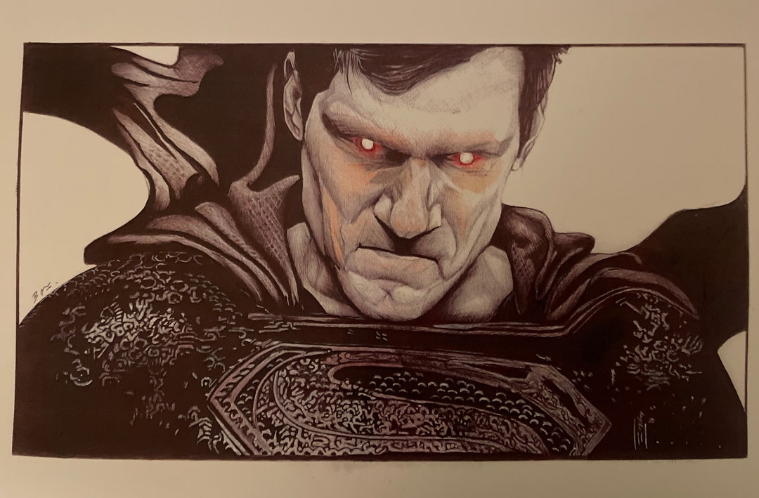 Justice League Black Suit Superman Art Print - Etsy