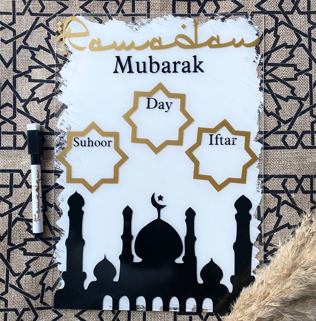 A4 Ramadan Acrylic Calendar Plaque Ramadan Countdown - Etsy