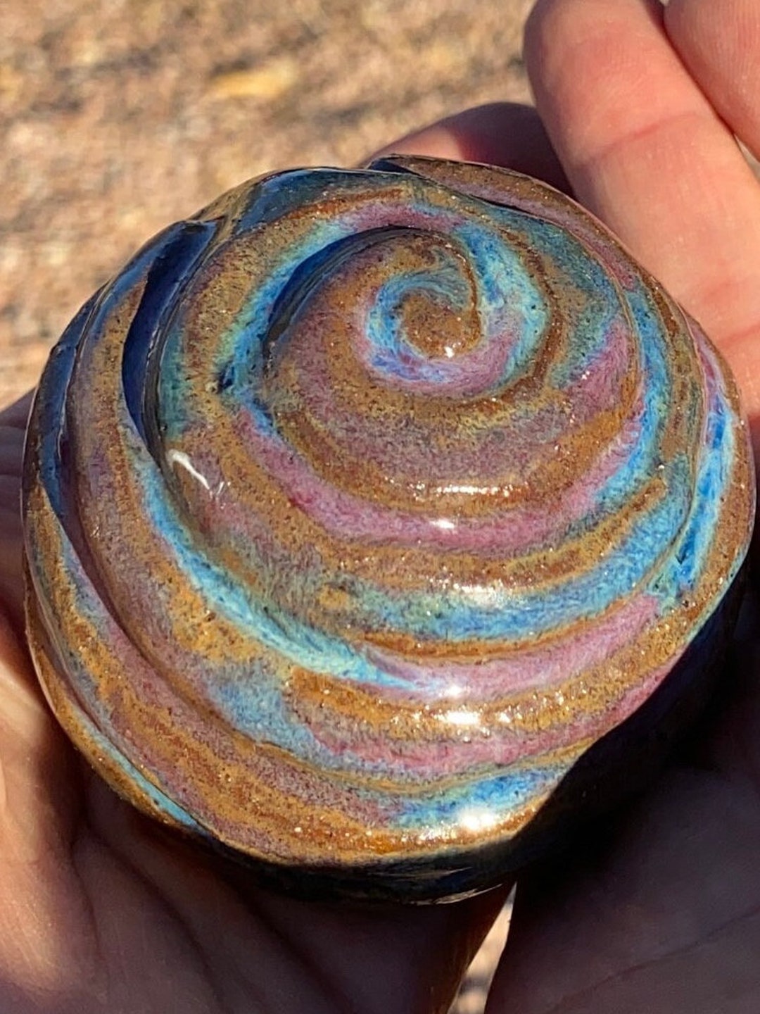 Finger Labyrinth Ball for Meditation, Stress Relief and Prayer- Brown ...