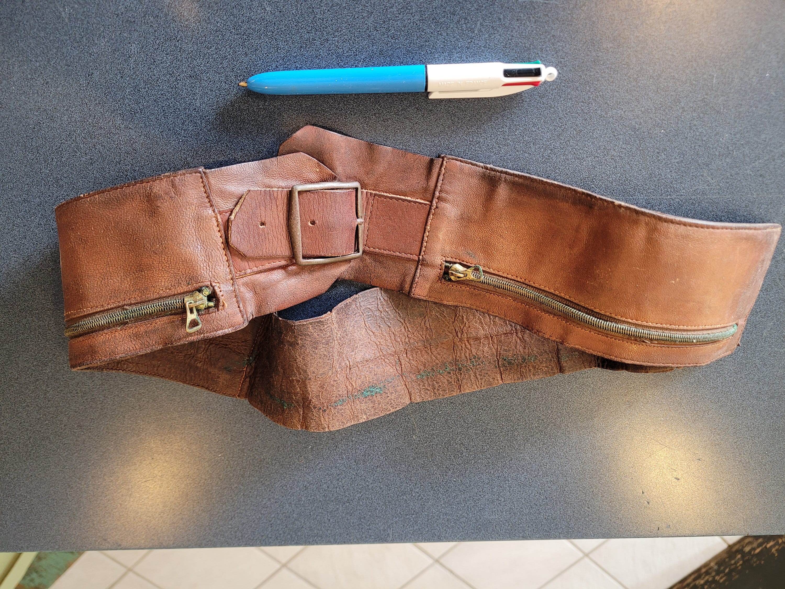 Vintage Leather Money Belt - Etsy