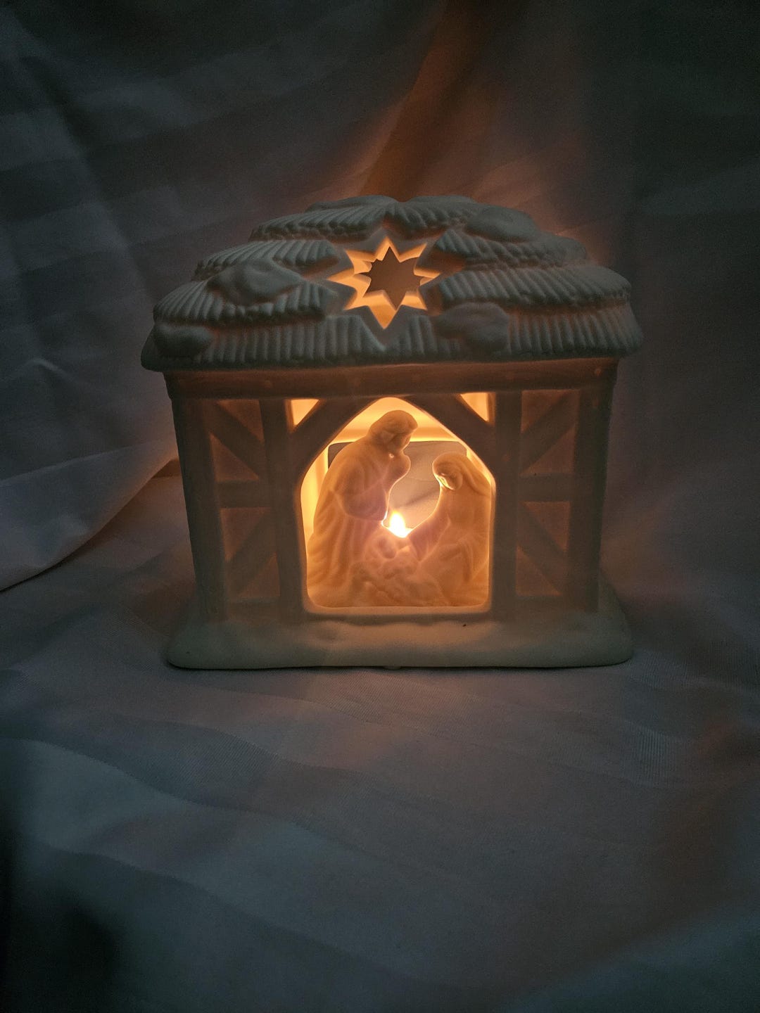 Partylite O Holy Night Nativity Scene Tea Light - Etsy