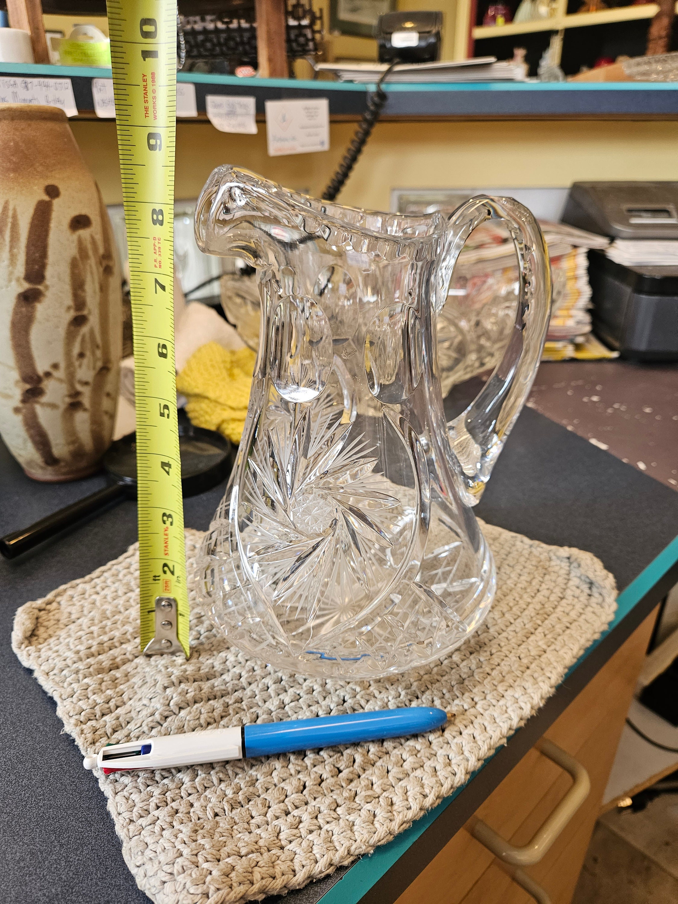 Pinwheel Crystal Pitcher - Etsy