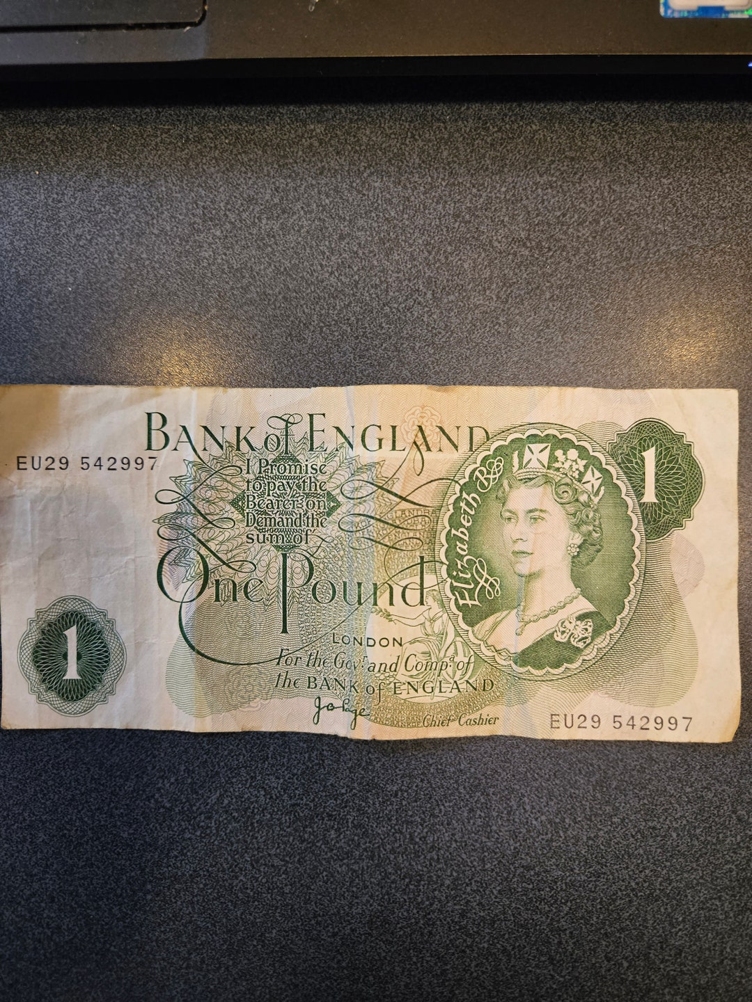 1970 Bank of England One Pound Note - Etsy