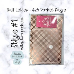 Half Letter Disc Punch Pocket Page - Etsy