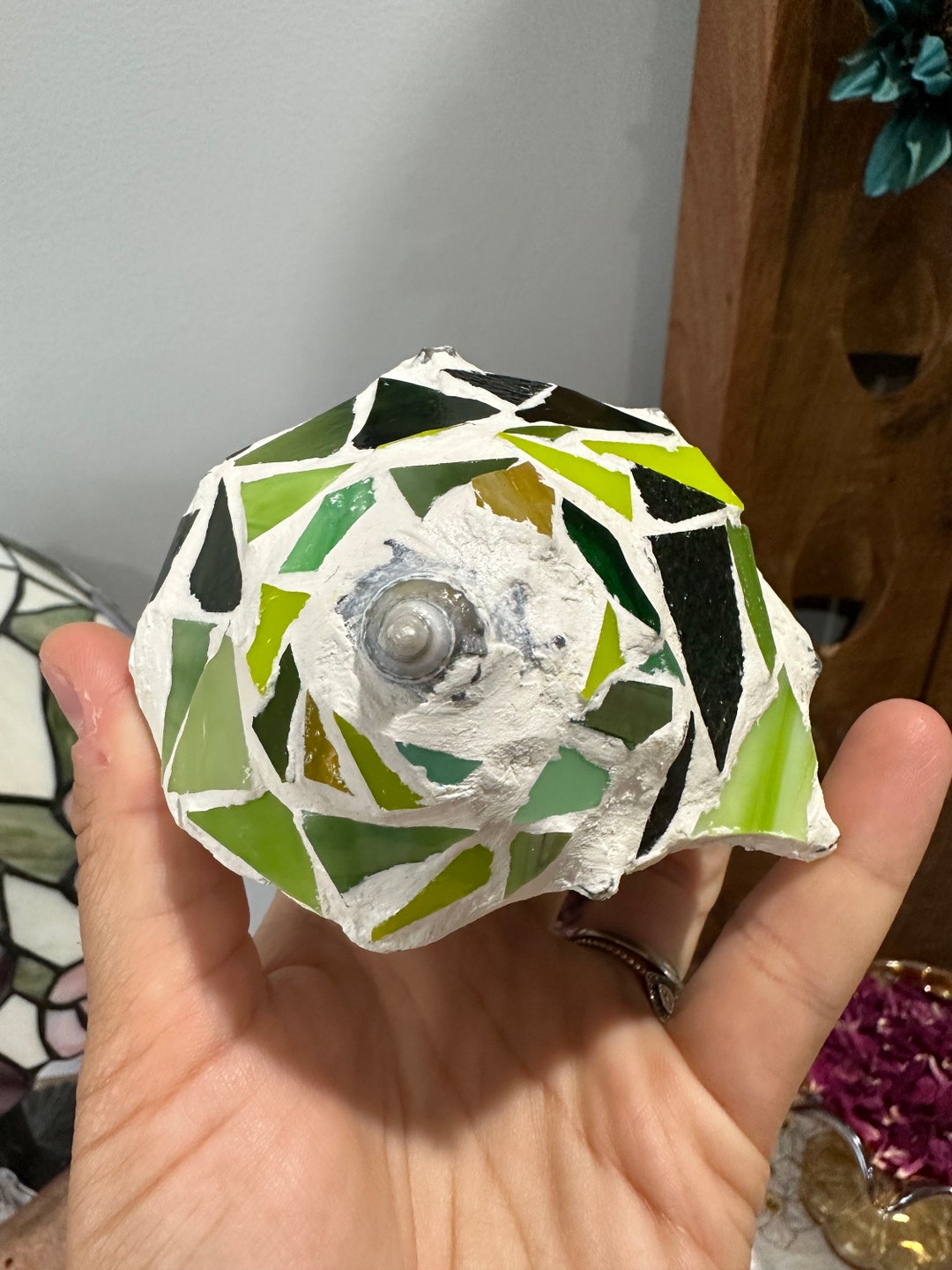 Mosaic Conch Shell Shell Decor Beach Lover Home Decor Unique Conch and ...