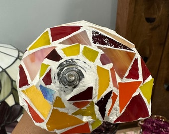 Mosaic Conch Shell Shell Decor Beach Lover Home Decor Unique Conch and ...