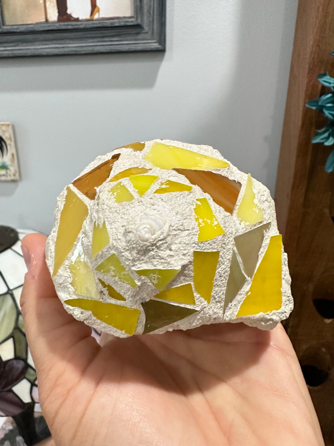 Mosaic Conch Shell - Shell Decor - Beach Lover Home Decor - Unique ...