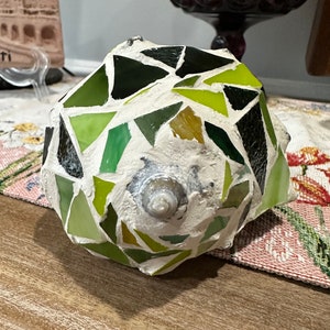 Mosaic Conch Shell Shell Decor Beach Lover Home Decor Unique Conch and ...