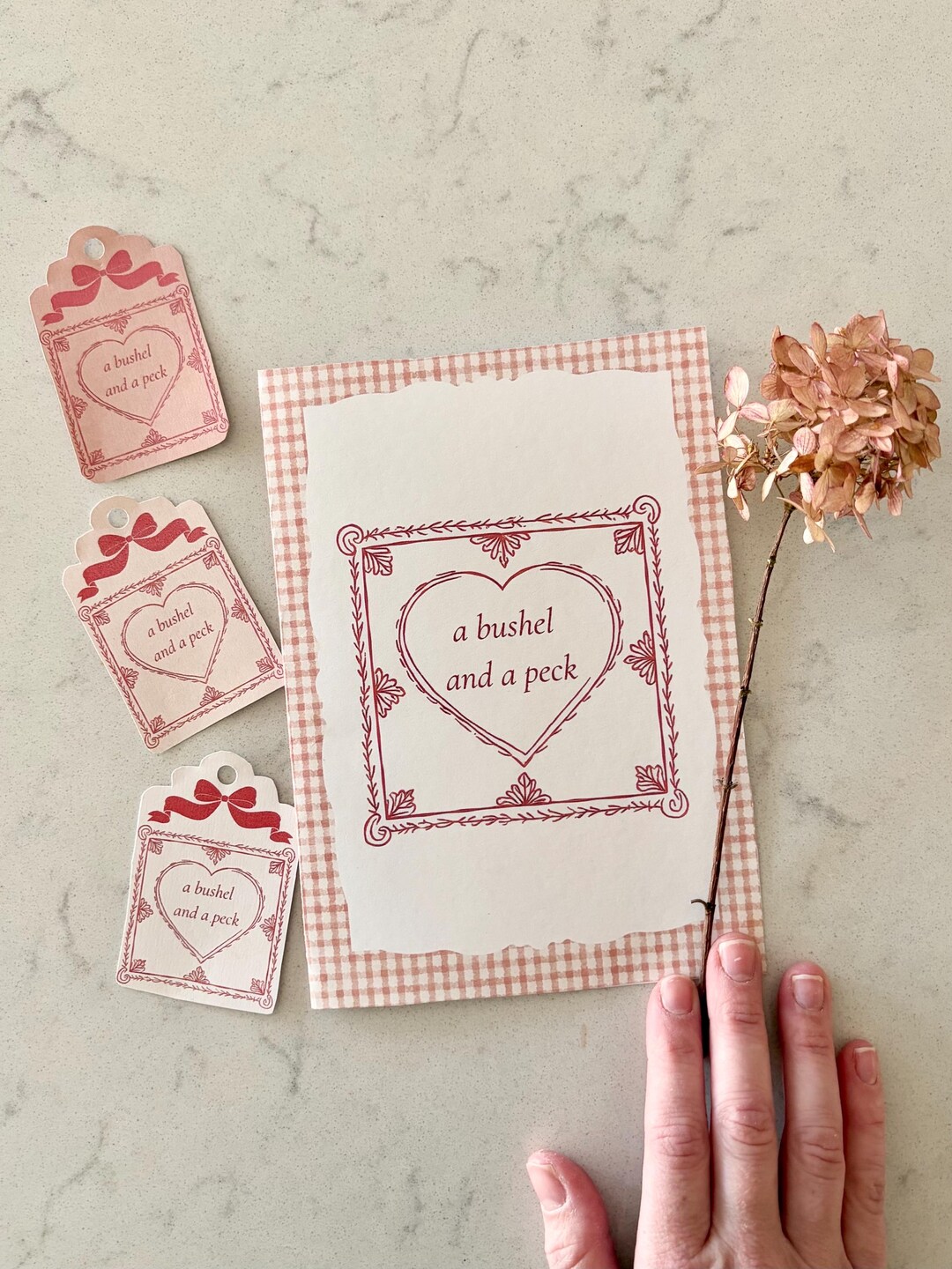 Vintage Valentine Card & Gift Tag Digital Download, Printable Heart ...