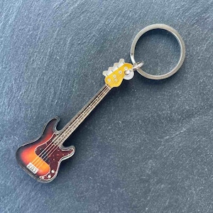 Fender Precision Bass Guitar Keychain Miniature Guitar Gift Idea ...