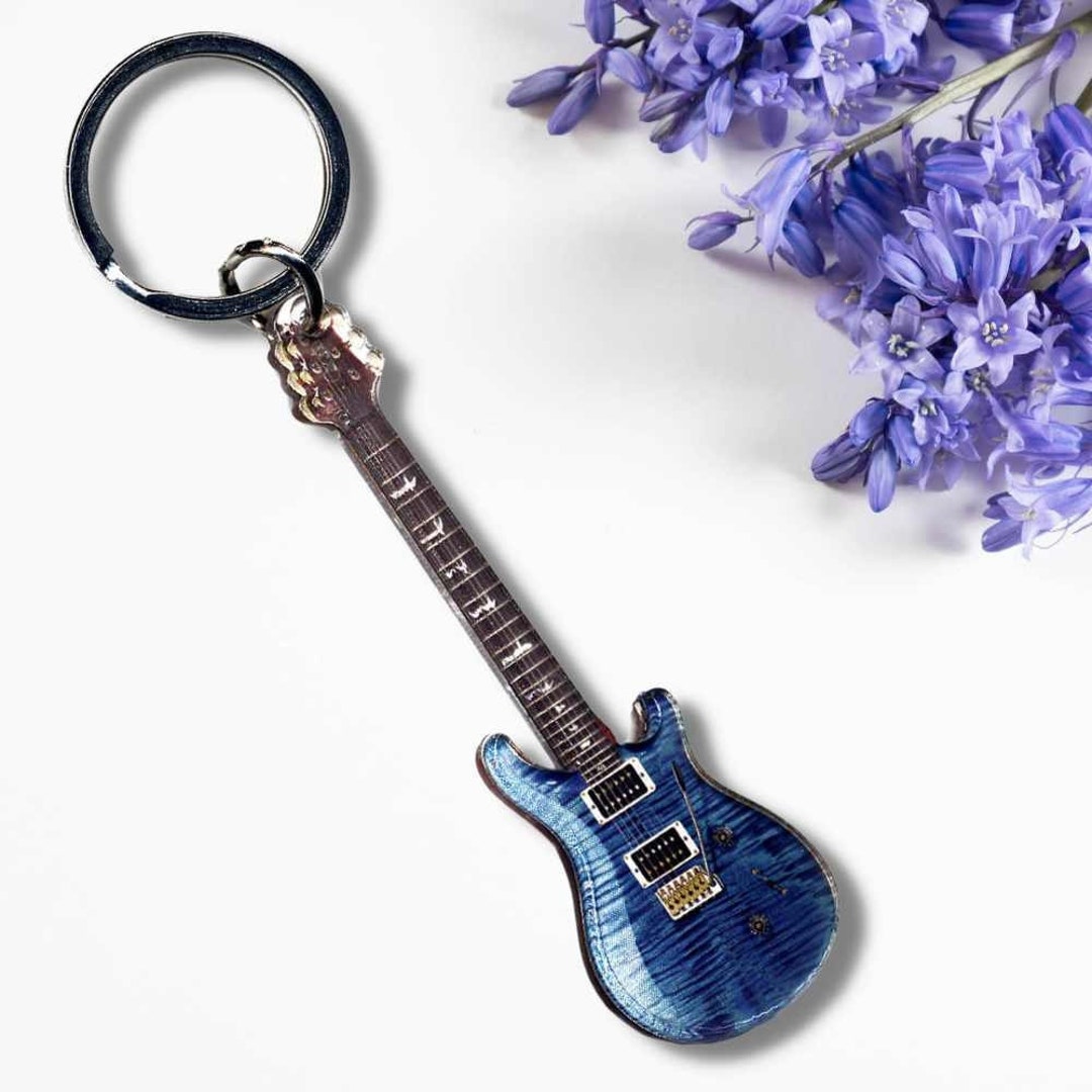 Guitar Keychain With or Without Pick Holder With 3 Picks PRS Custom 24 ...