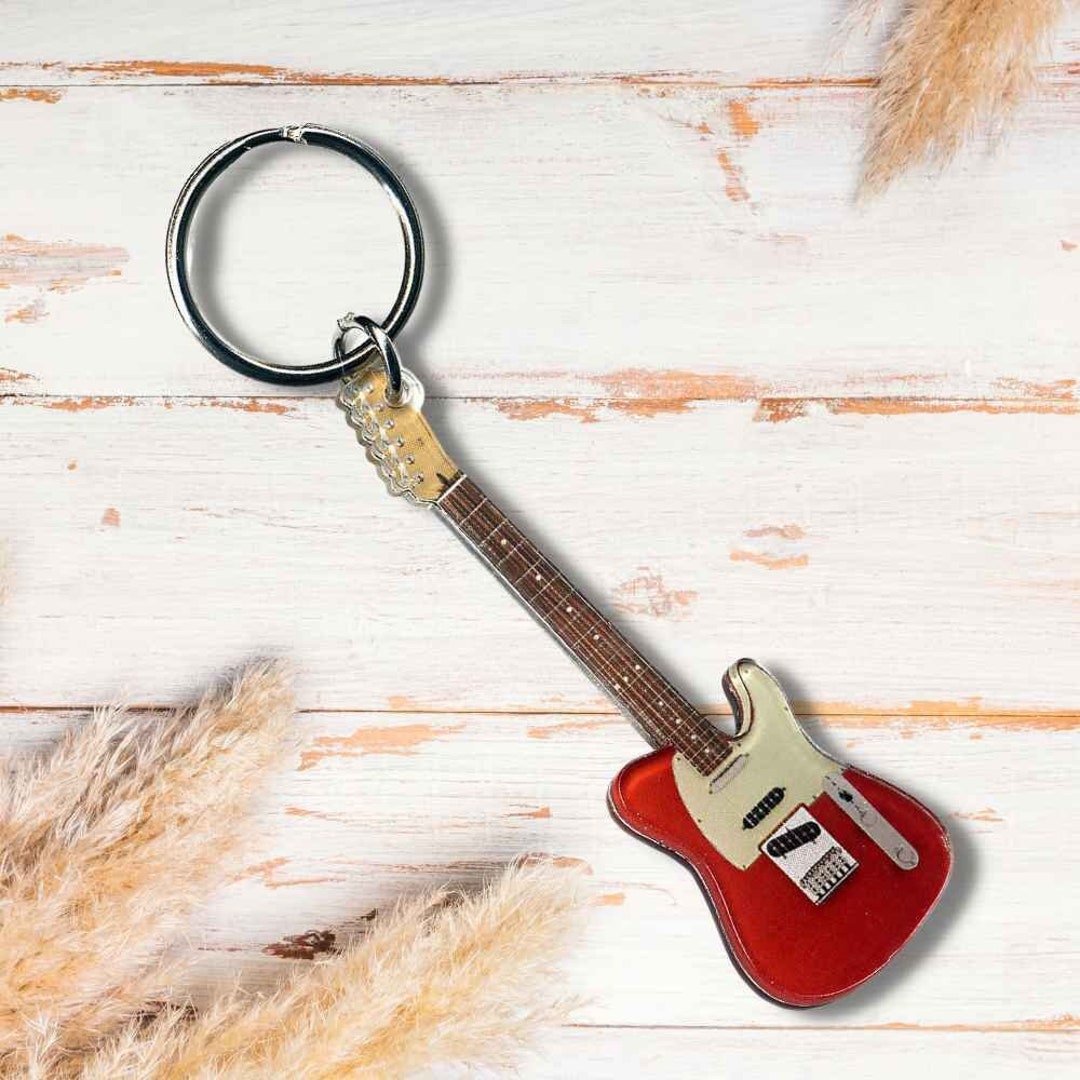 Fender Telecaster Red Guitar Keychain - Etsy