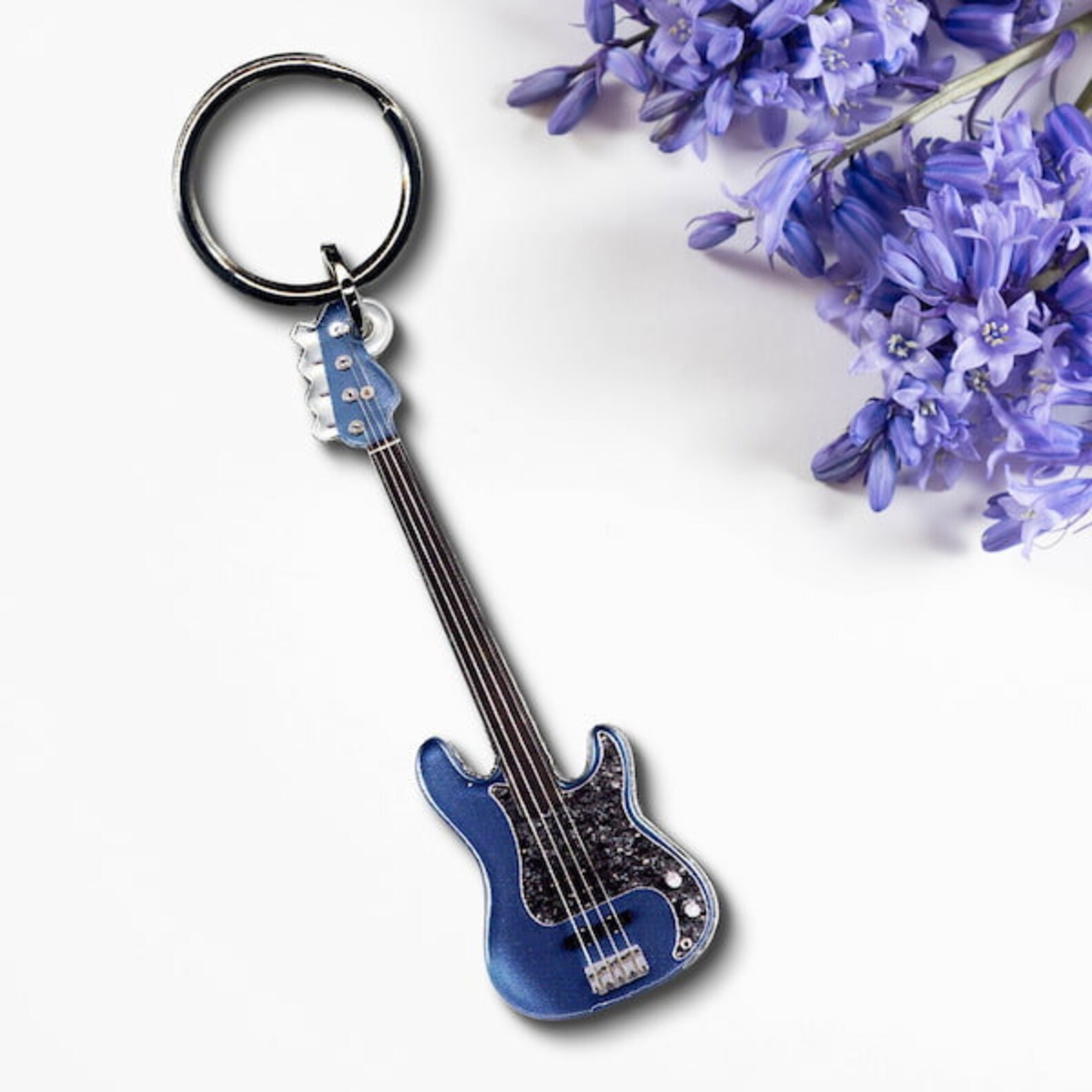 Bass Guitar Keychain Mini Electric Guitar Gift for Him Gift Idea for ...