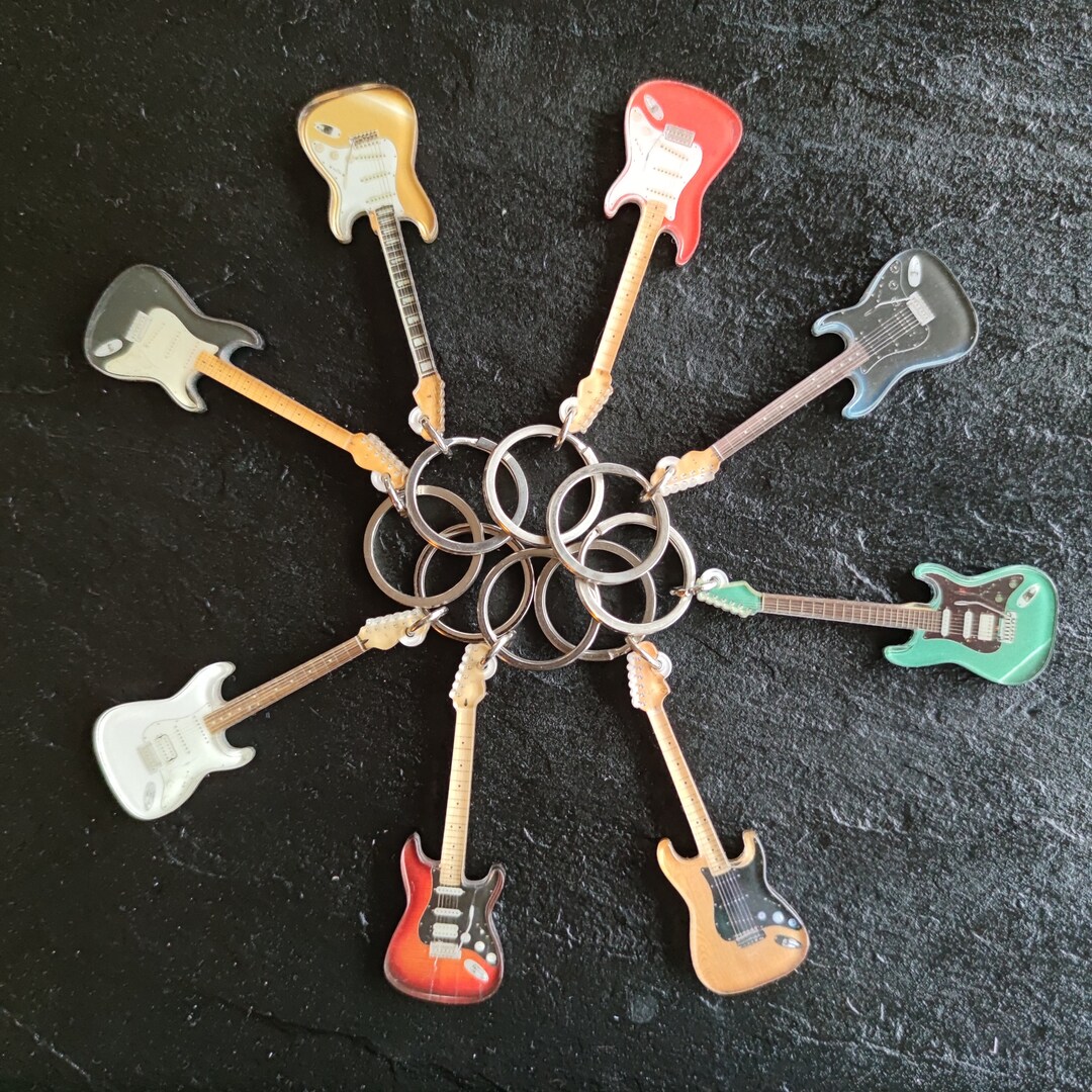 Fender Stratocaster Electric Guitar Keychain Miniature Guitar Christmas ...