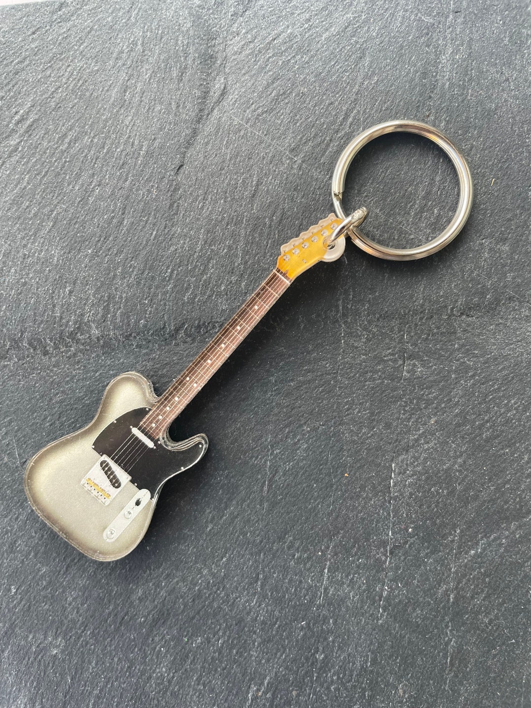 Guitar Keychain Fender Telecaster Gray - Etsy