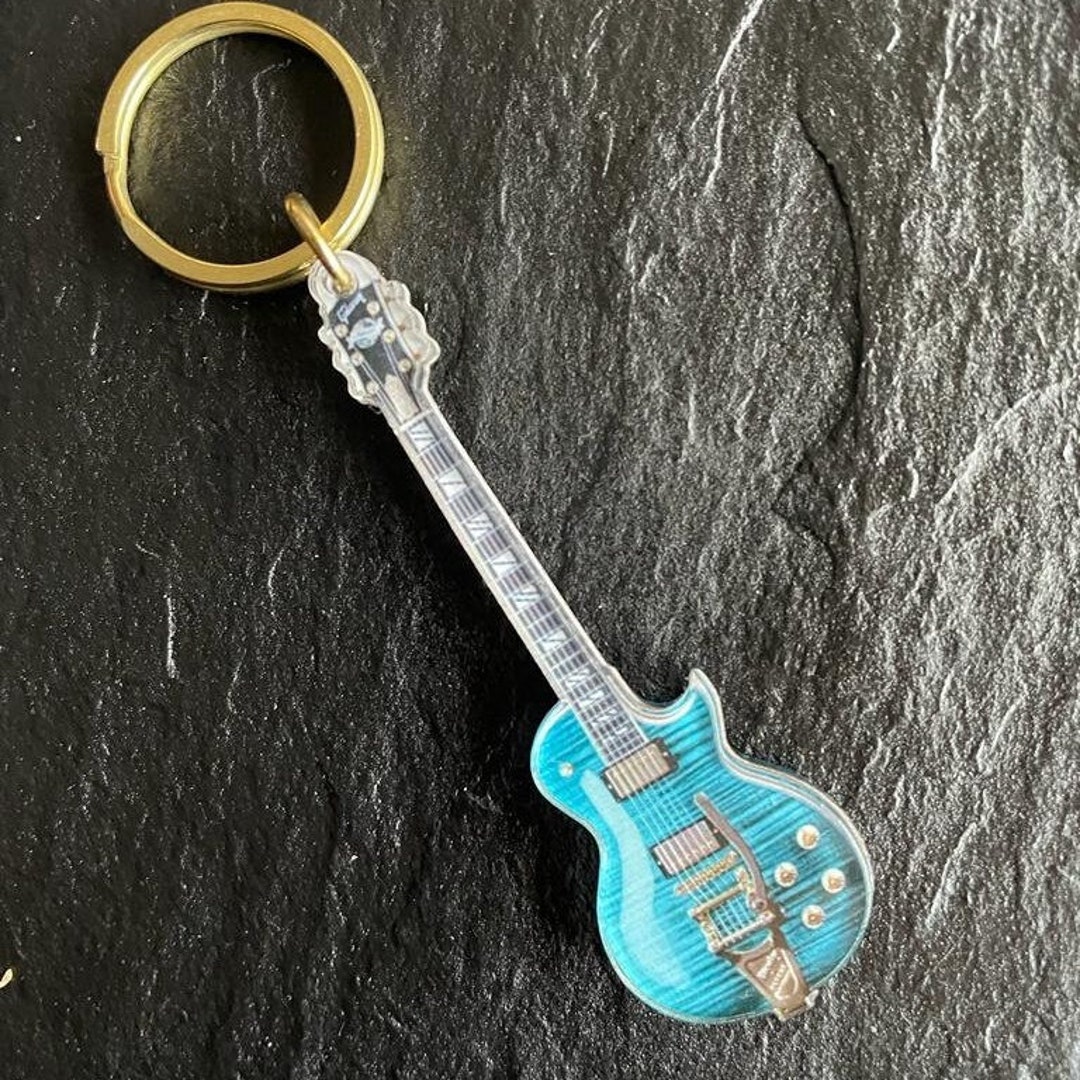 Miniature Guitar GIBSON Les Paul Supreme Florentine Guitar Keychain ...