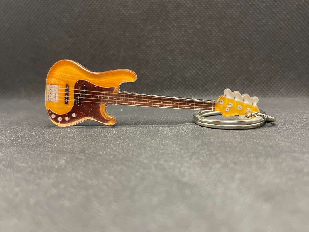 Guitar Keychain Fender American Ultra Precision Bass Miniature Guitar ...