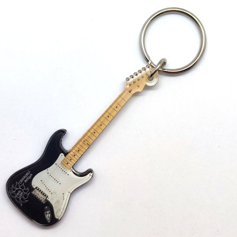 Jimi Hendrix White Fender Stratocaster Guitar Keychain - Etsy