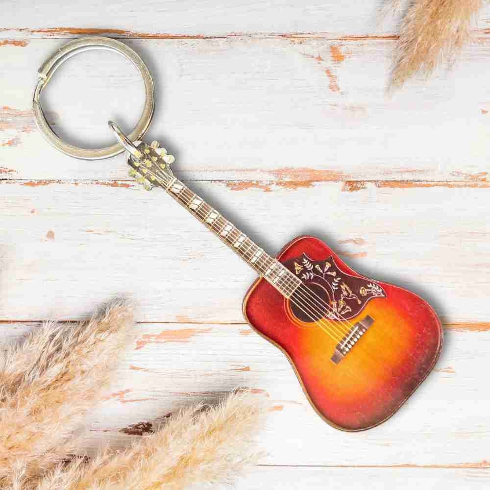 Acoustic Guitar Keychain