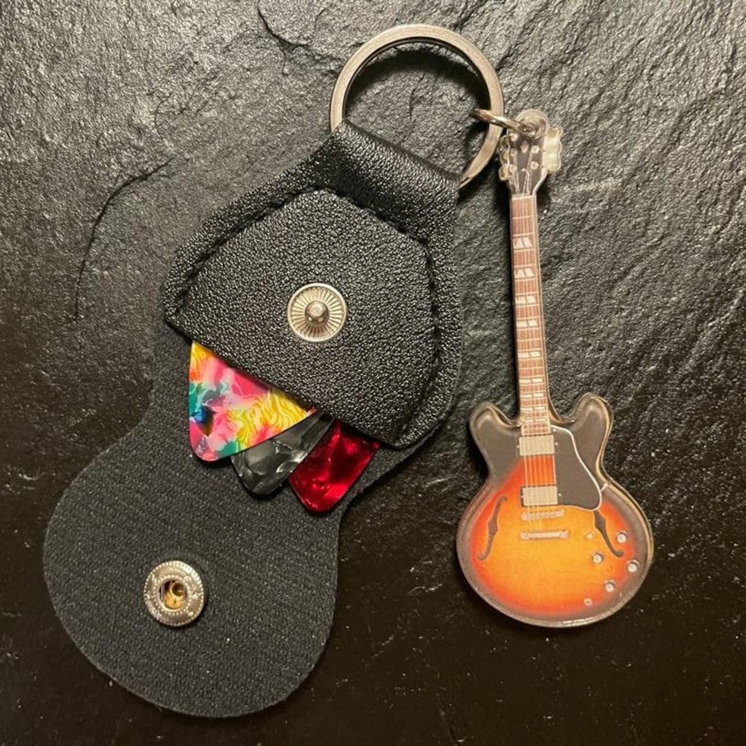 Gibson Vintage Burst Electric Guitar Keychain With Pick Holder and 3 ...