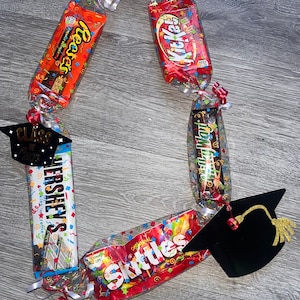 Full Size Candy Lei, Graduation Candy Lei, Ceremony Lei, Candy Lei ...
