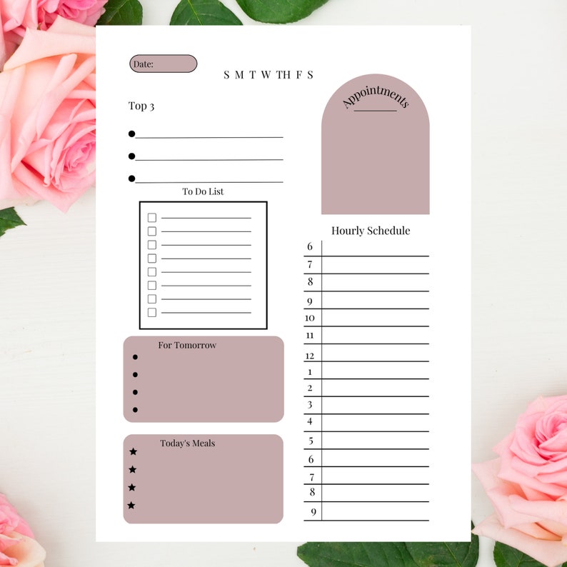 Hourly Time Block Schedule Daily Plan PDF - Etsy