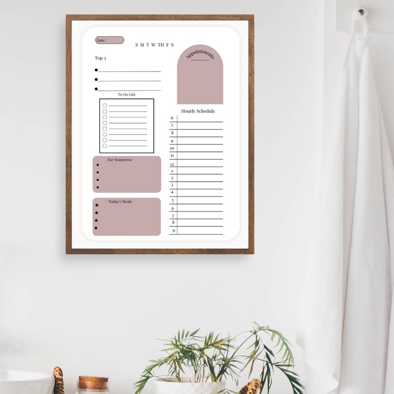 Hourly Time Block Schedule Daily Plan PDF - Etsy