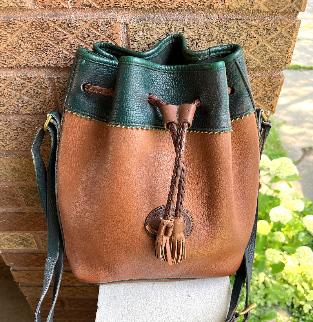 Dooney & Bourke Vintage USA 90s Teton Large Drawstring Duffle Bucket ...