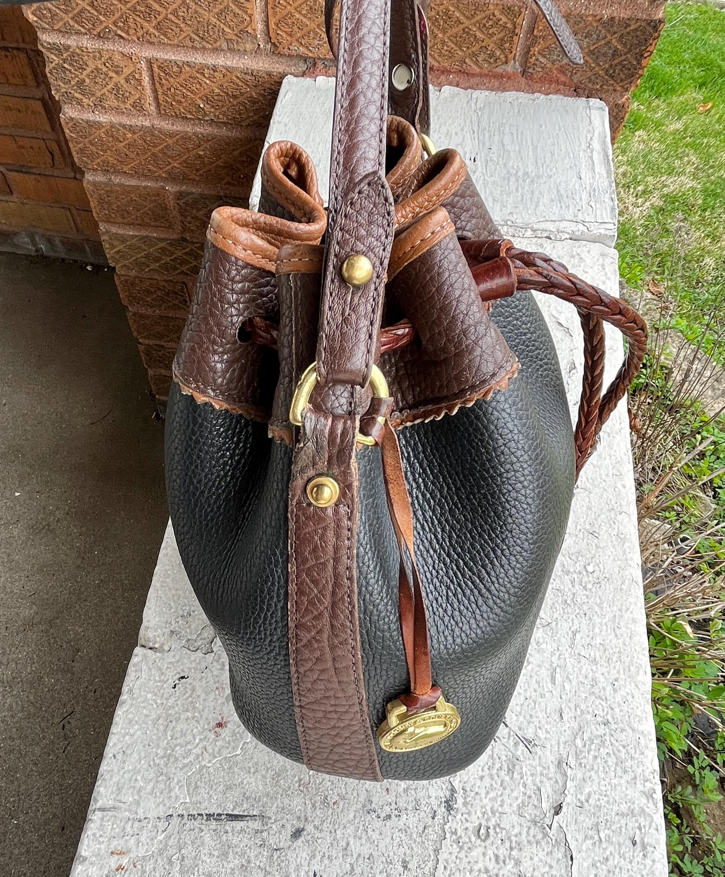 Dooney & Bourke Vintage USA 90s Teton Small Drawstring Duffle Bucket ...