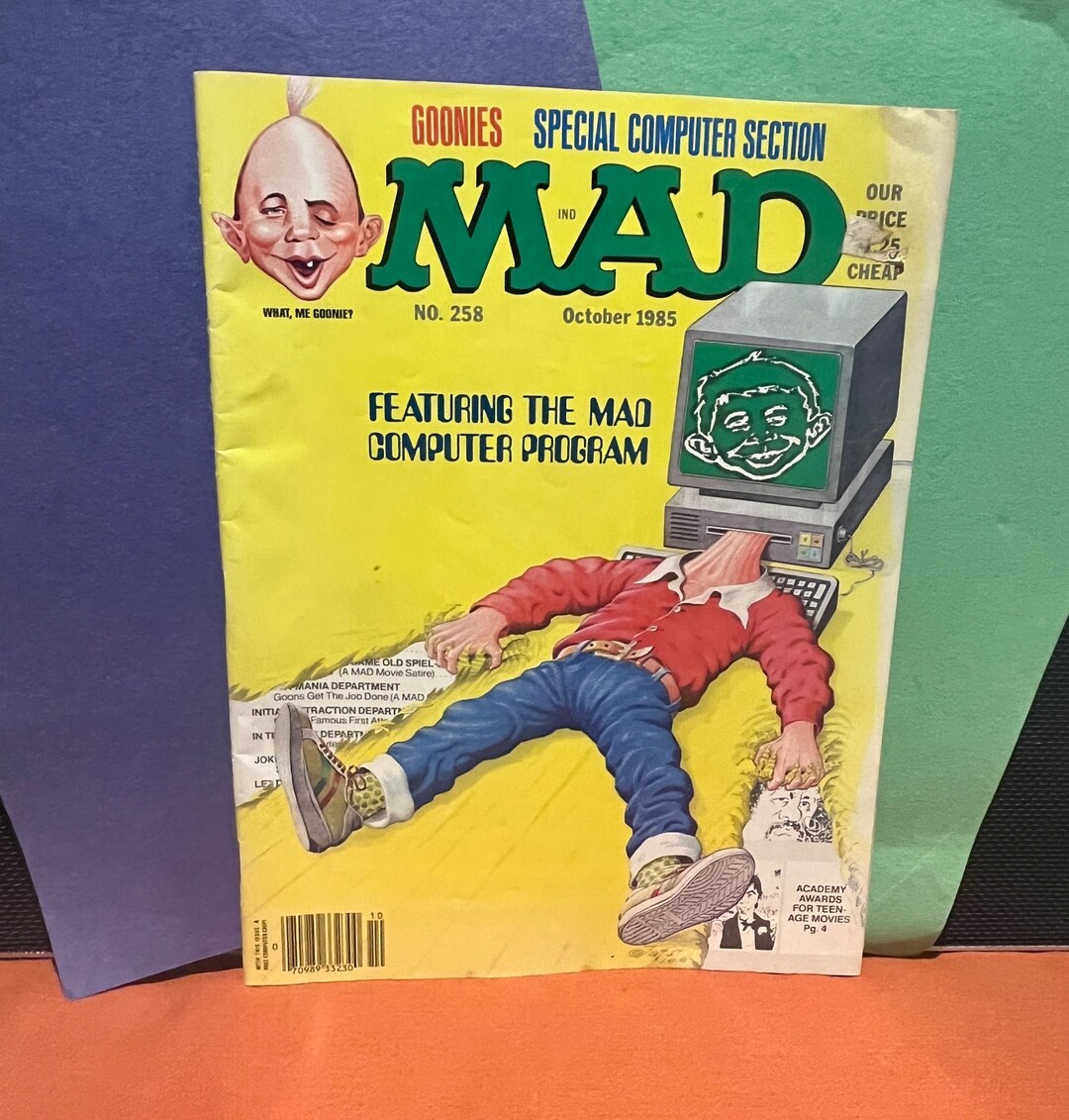 Mad Magazine October 1985 No 258 Special Computer Issue Program Goonies ...