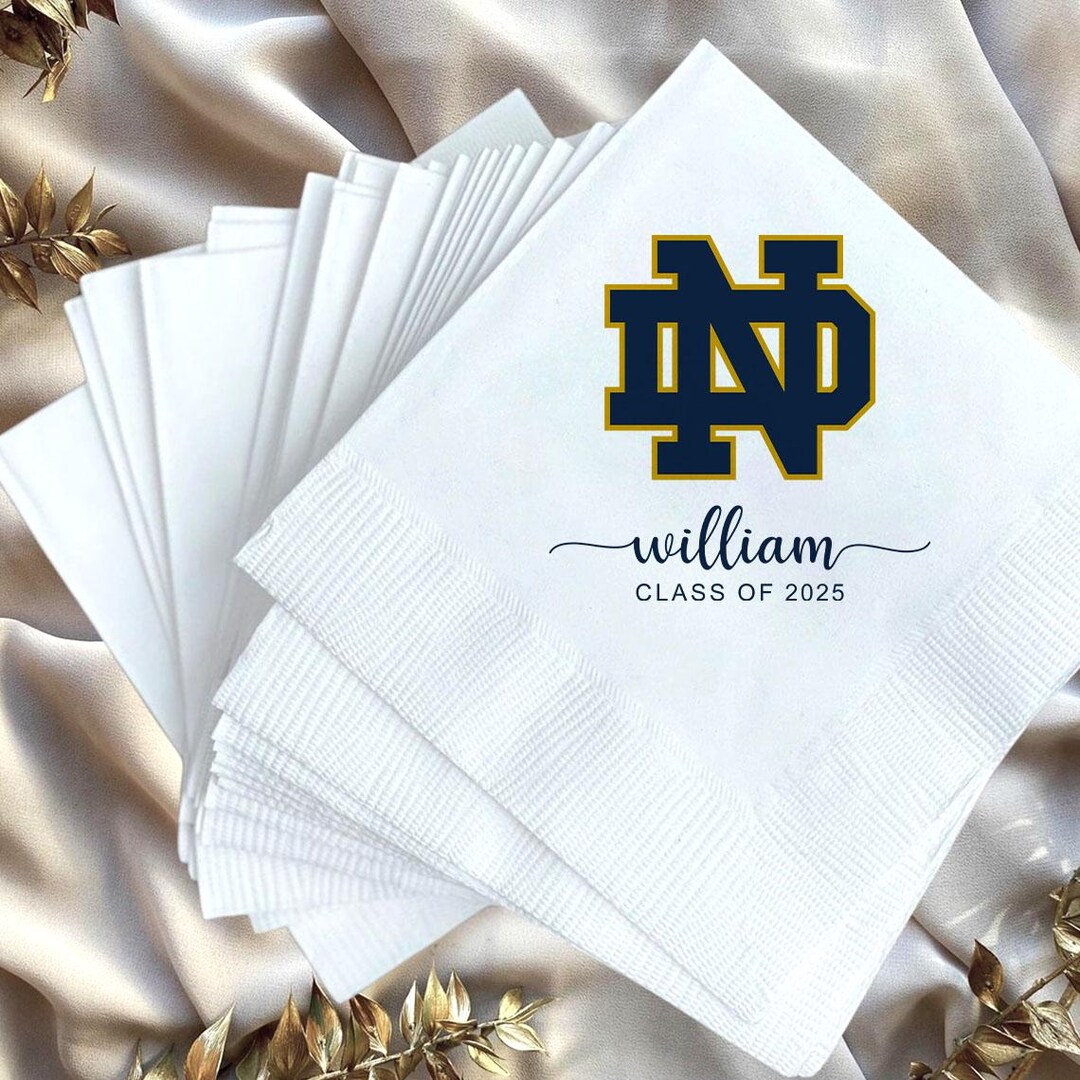 Personalized Graduation Napkins, College Logo Graduation Napkins ...