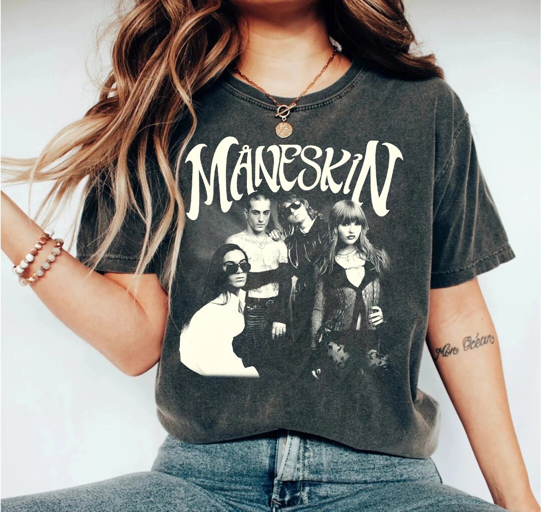 Comfort Color Maneskin T-shirt Måneskin Rock Band T-shirt - Etsy UK