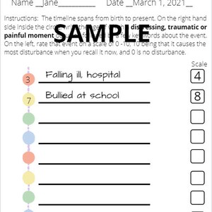 Trauma Timeline Worksheet/ Therapy/ Counselling/ Printable/digital ...