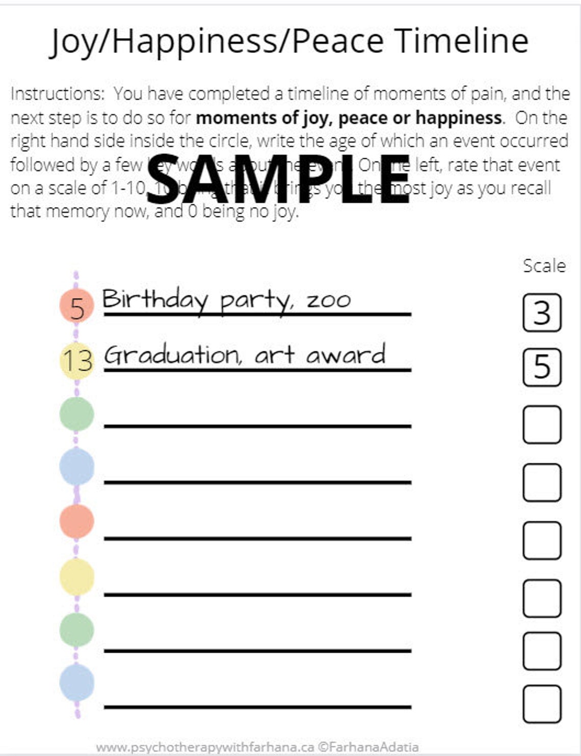 Trauma Timeline Worksheet/ Therapy/ Counselling/ Printable/digital ...