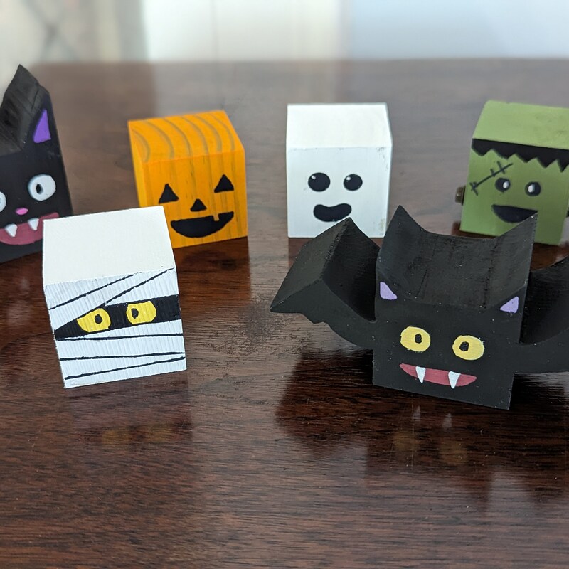 Halloween Blocks - Etsy