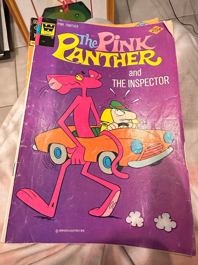 FRAMED Pink Panther Pool Sericel by Fritz Freleng With Seal of ...