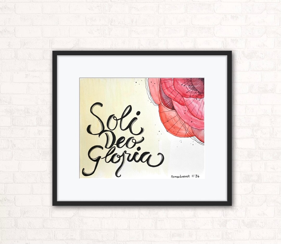 Soli Deo Gloria, Christian Wall Art, High Quality Print - Etsy