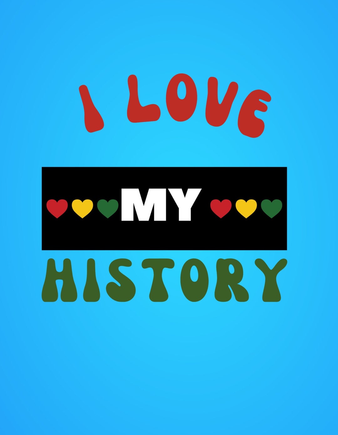 Black History SVG PNG Files, I Love My History Svg Png Designed Cutting ...